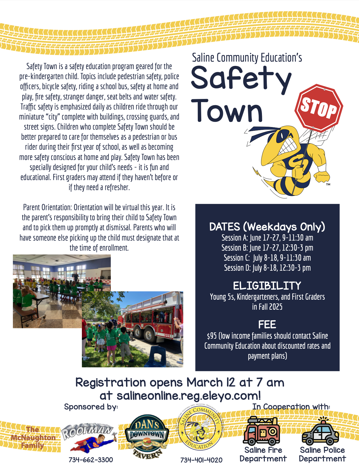 Safety Town - Community Education - Extracurriculars - Saline Area Schools